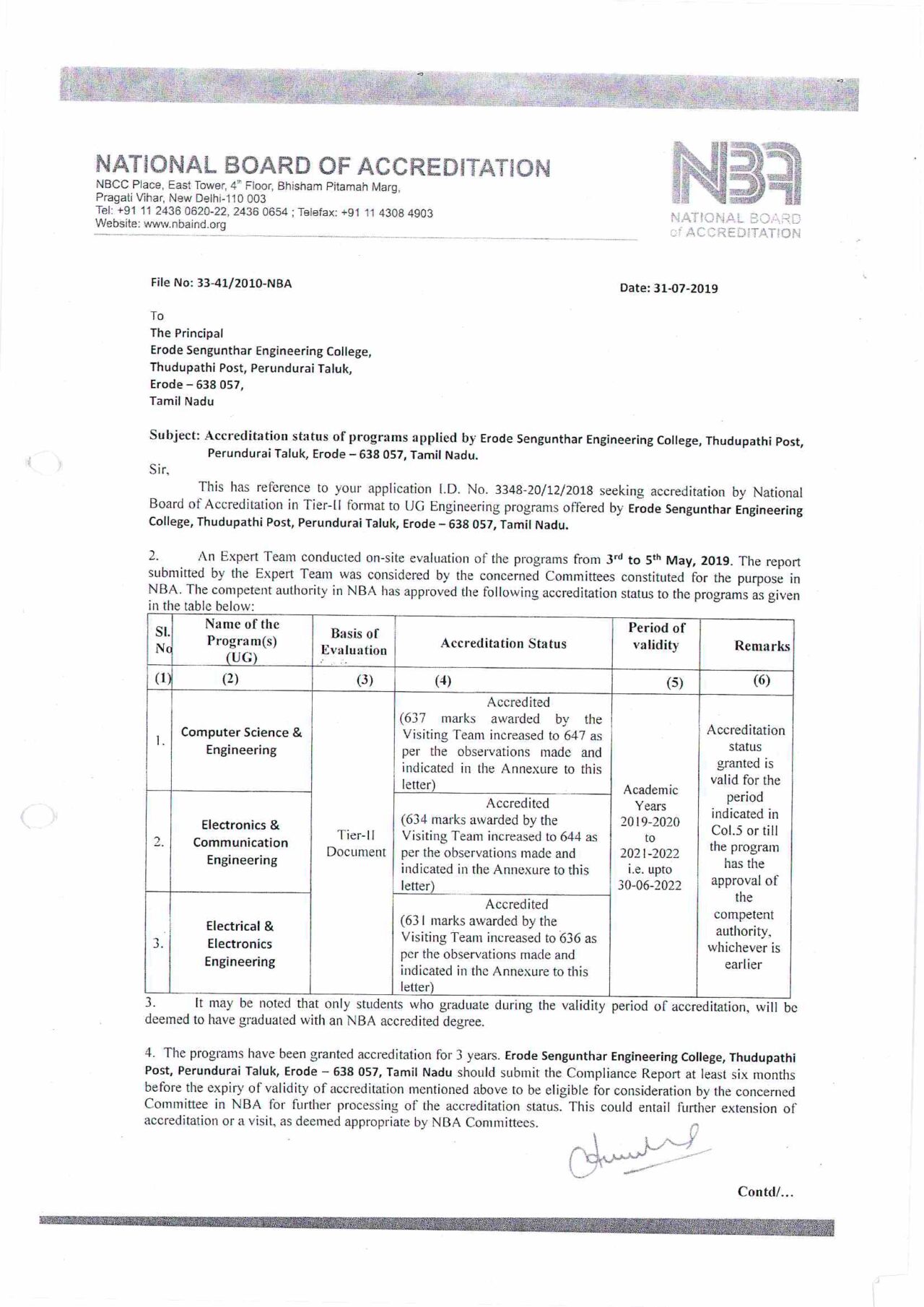 CSE-Accreditation - Erode Sengunthar Engineering College
